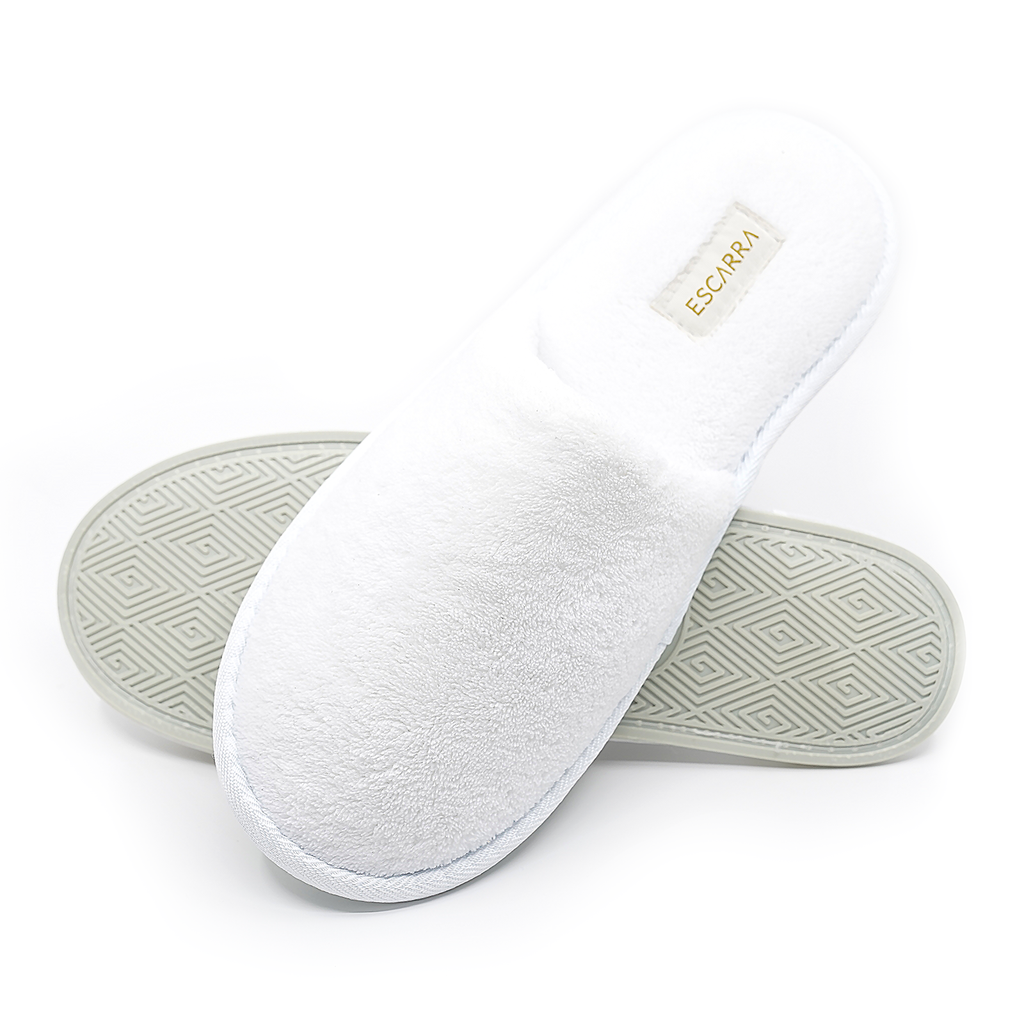 Escarra Plush Rubber Sole Slipper | Escarra